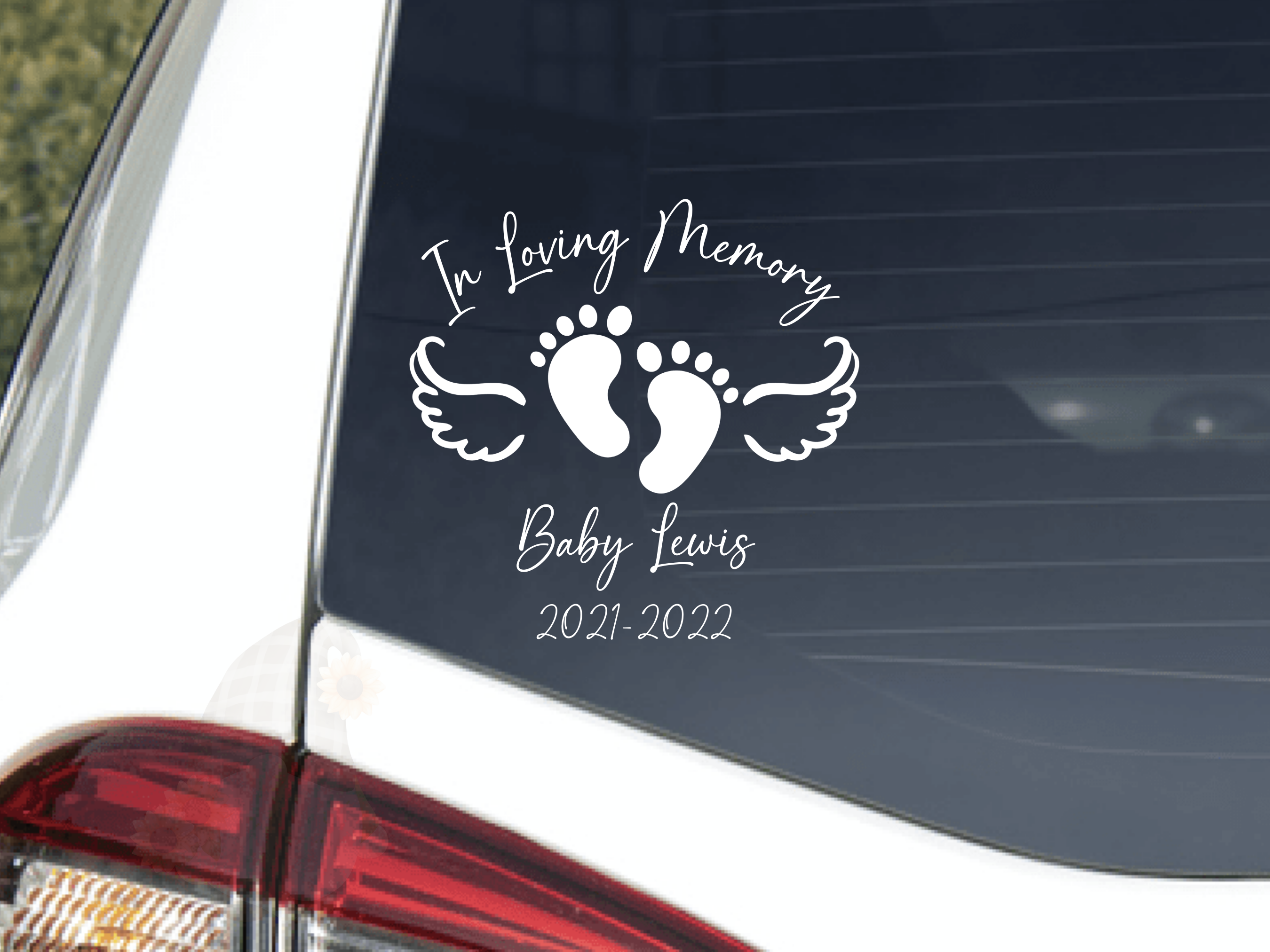 In Loving Memory, Baby Memorial Car Decal – LittleSunCreations